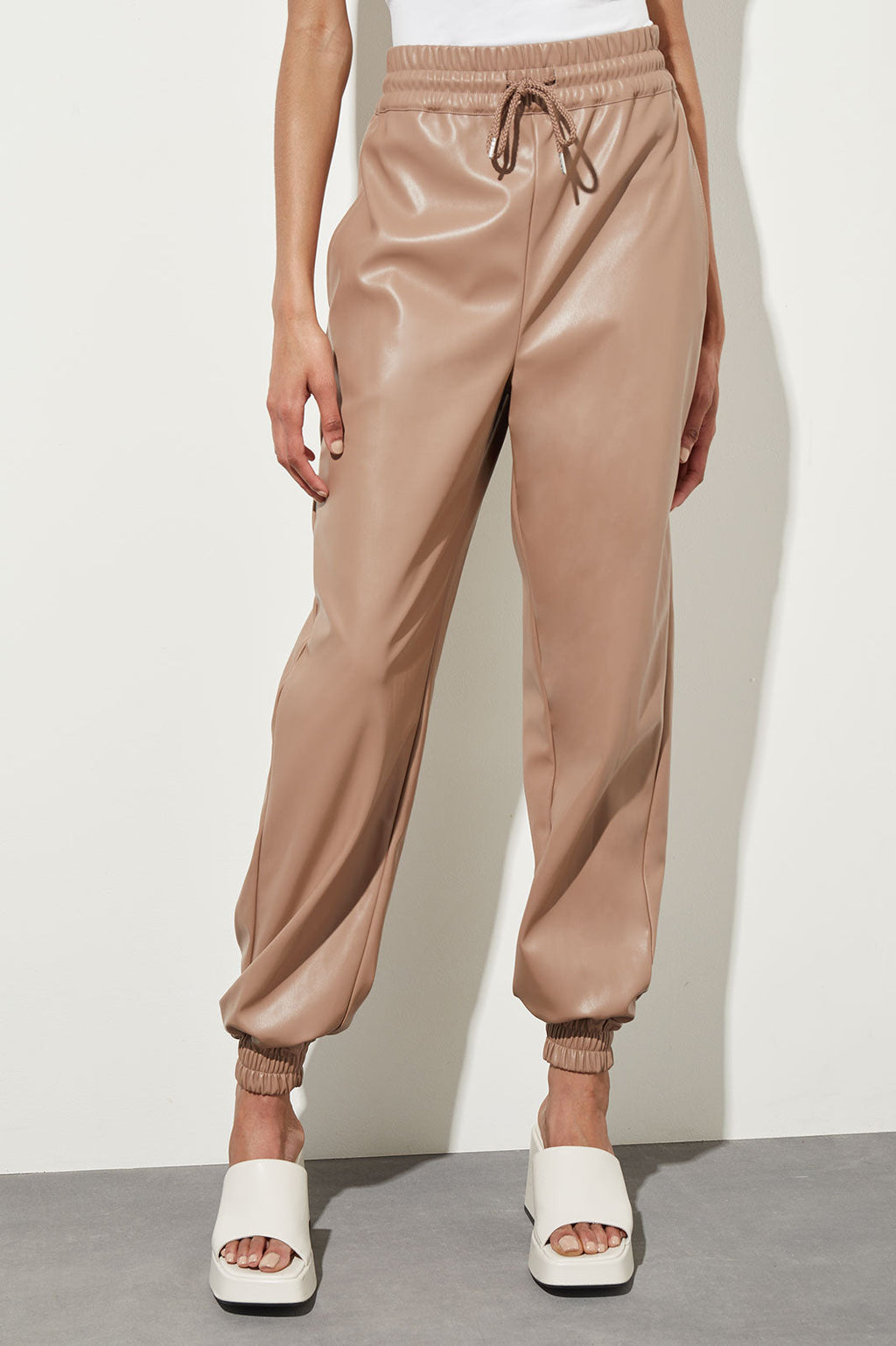 Faux Leather Joggers – meison