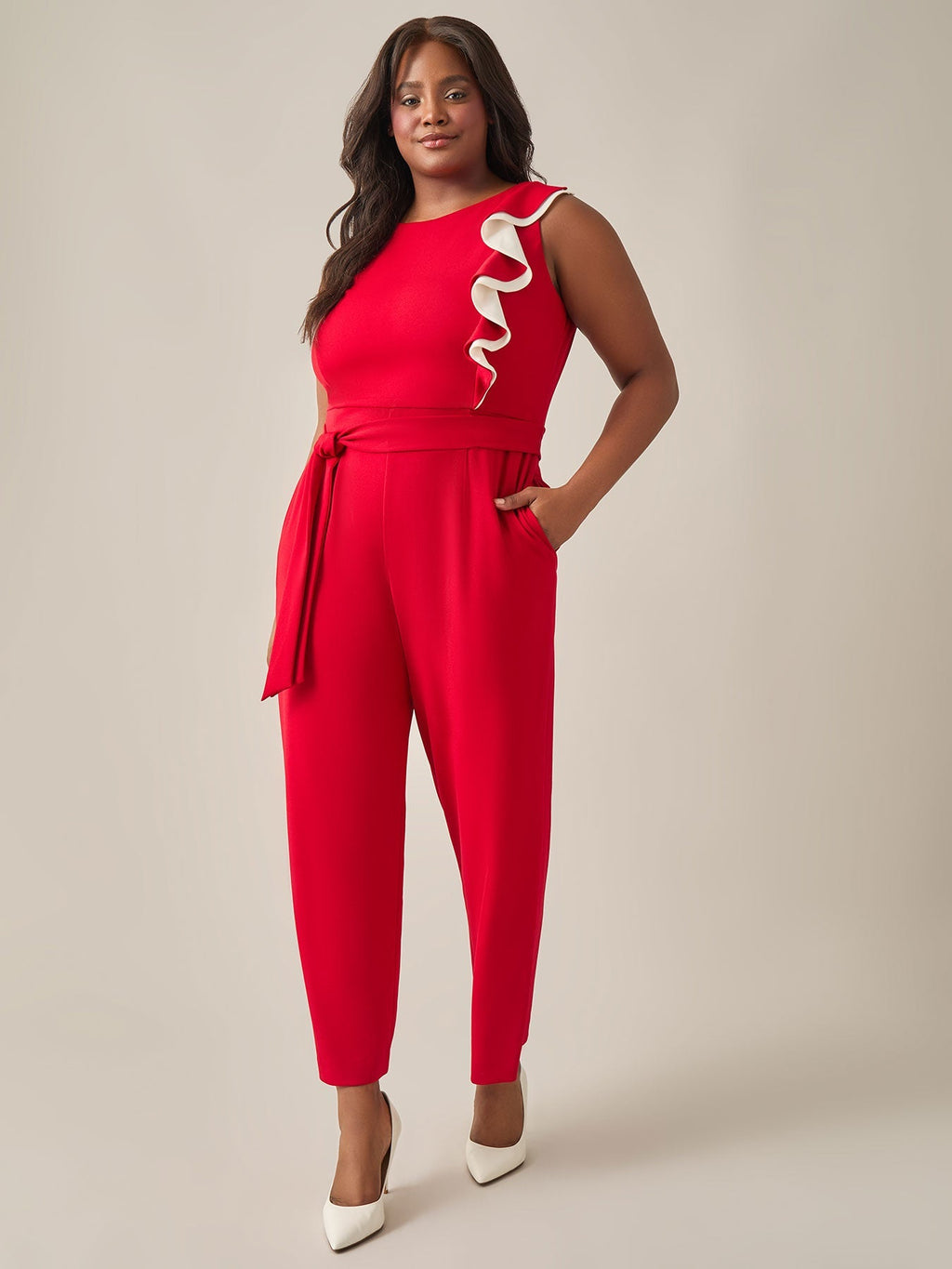 Ruffle Shoulder Jumpsuit – meison