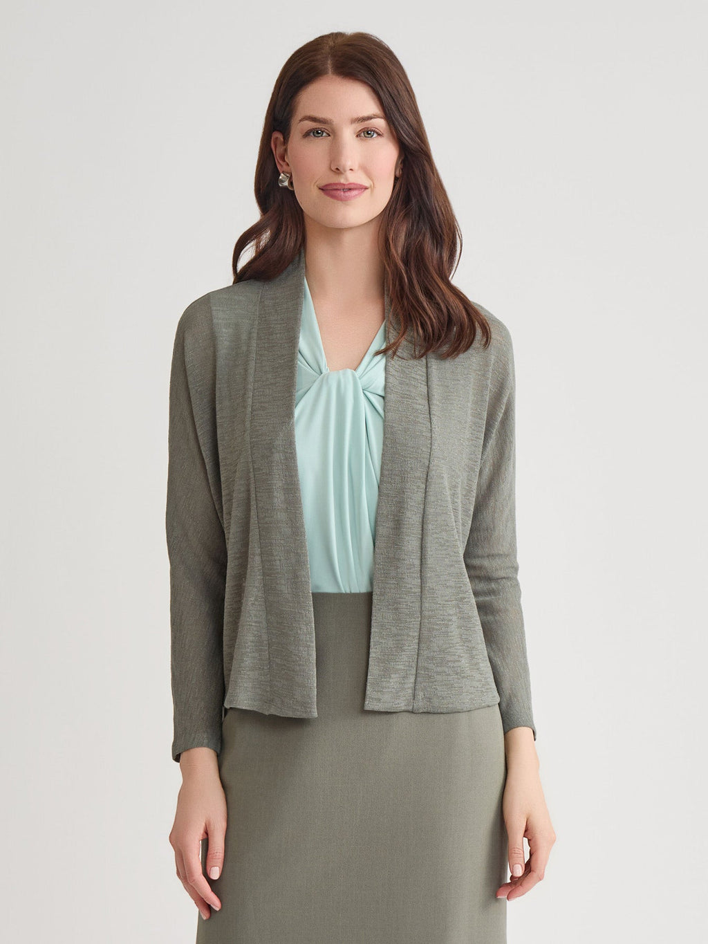 Plus Dolman Sleeve Knit Cardigan – meison