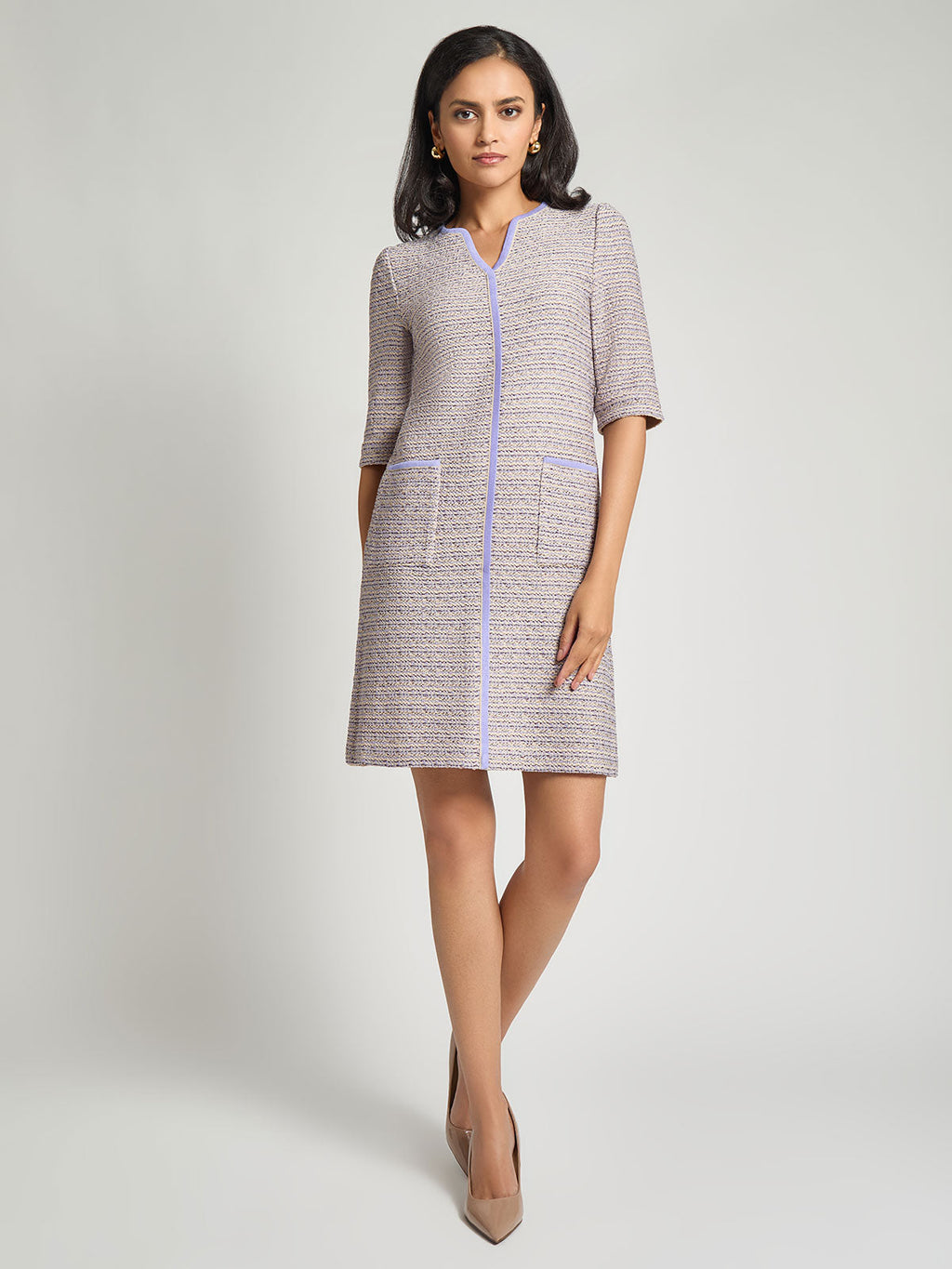 Tweed Knit Sheath Dress - Modern Fit – meison
