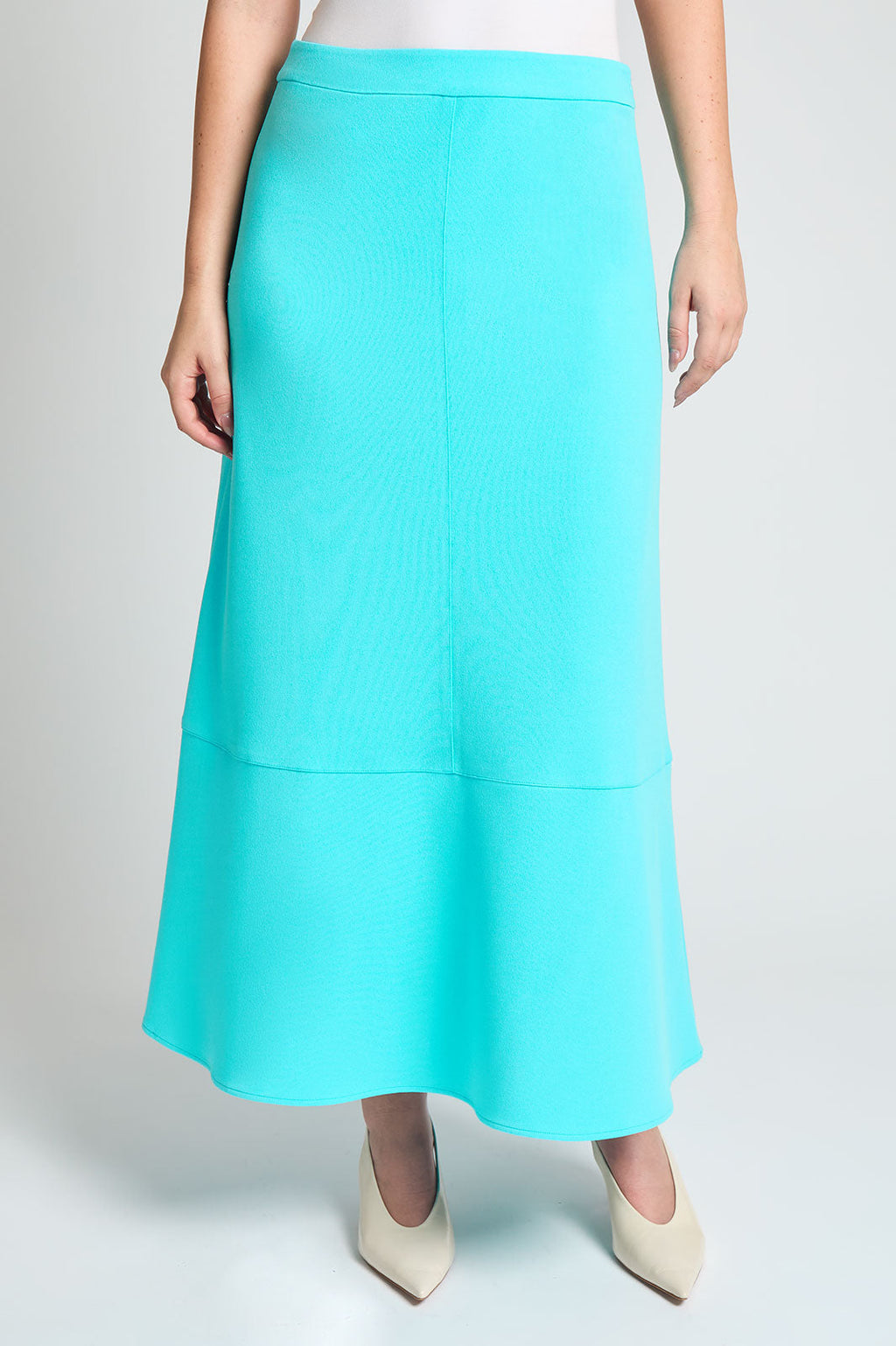 Flare Stretch Deco Crepe Maxi Skirt | Ming Wang – meison
