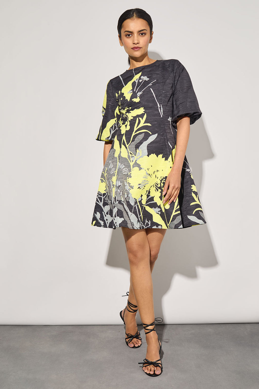 Modern Fit Shantung Fit-N-Flare Dress | Ming Wang – meison