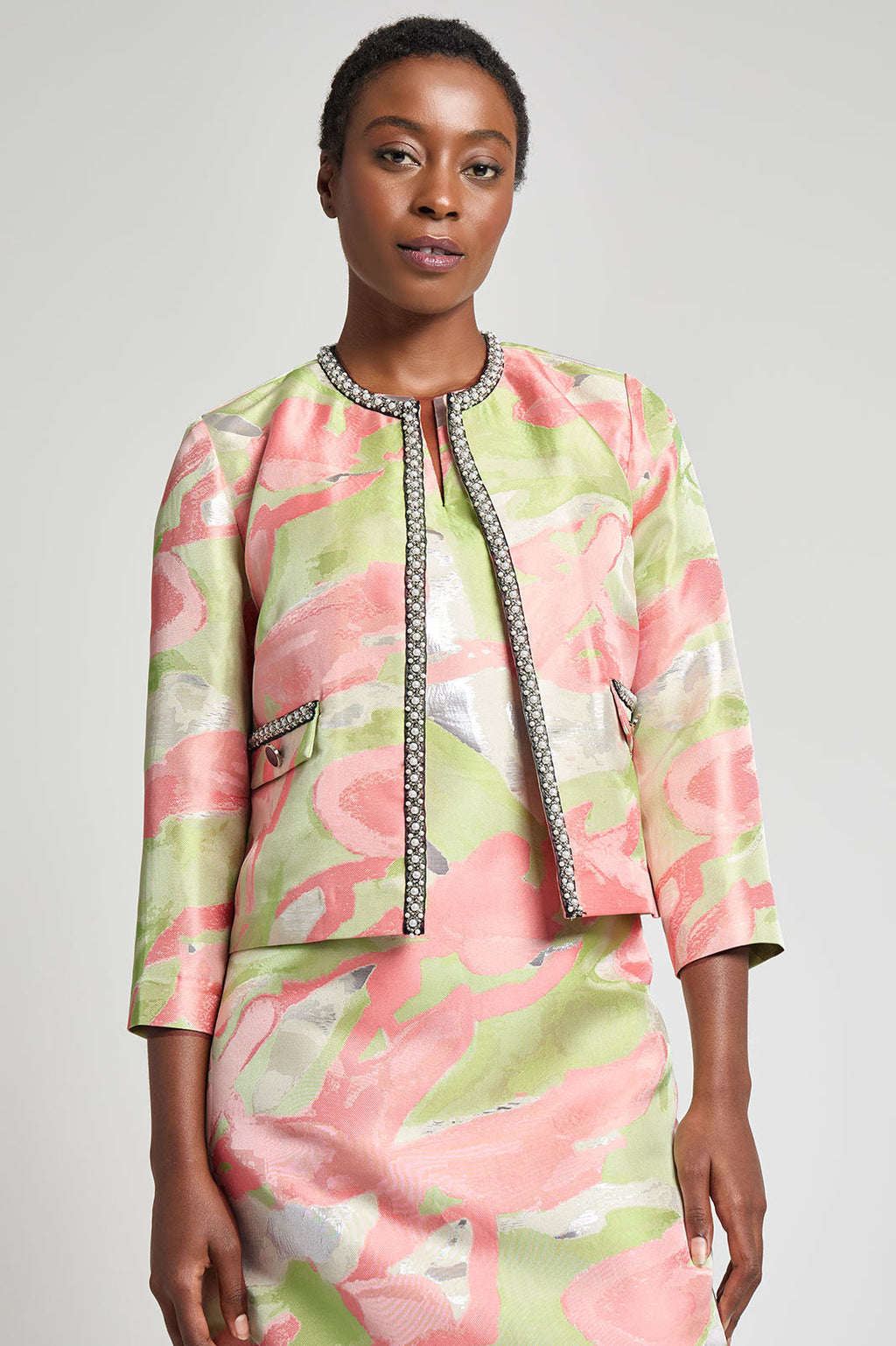 Heritage Fit Abstract Jacquard Woven Jacket | Ming Wang – meison