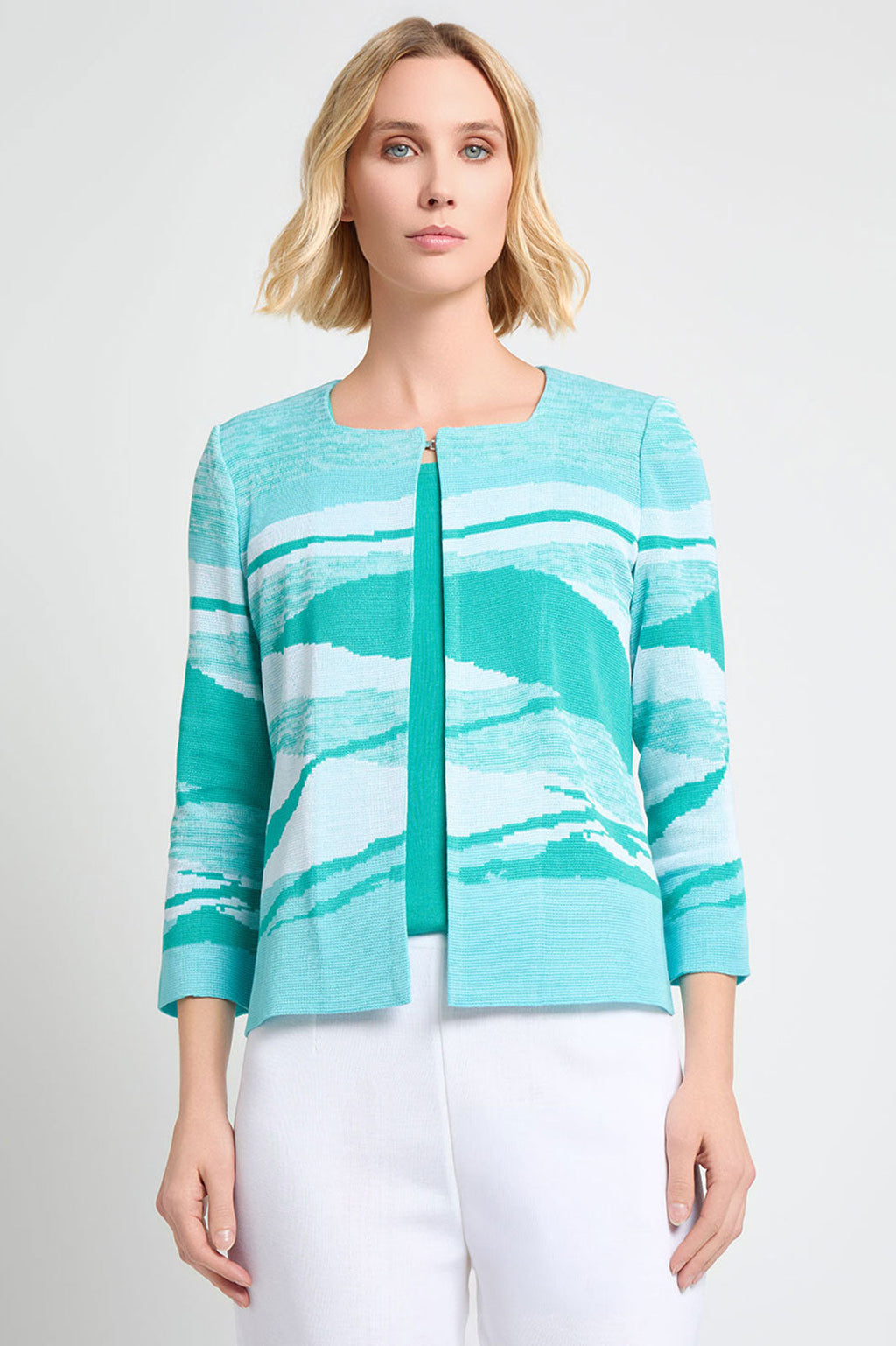 Heritage Fit Jacquard Landscape Knit Jacket | Ming Wang – meison